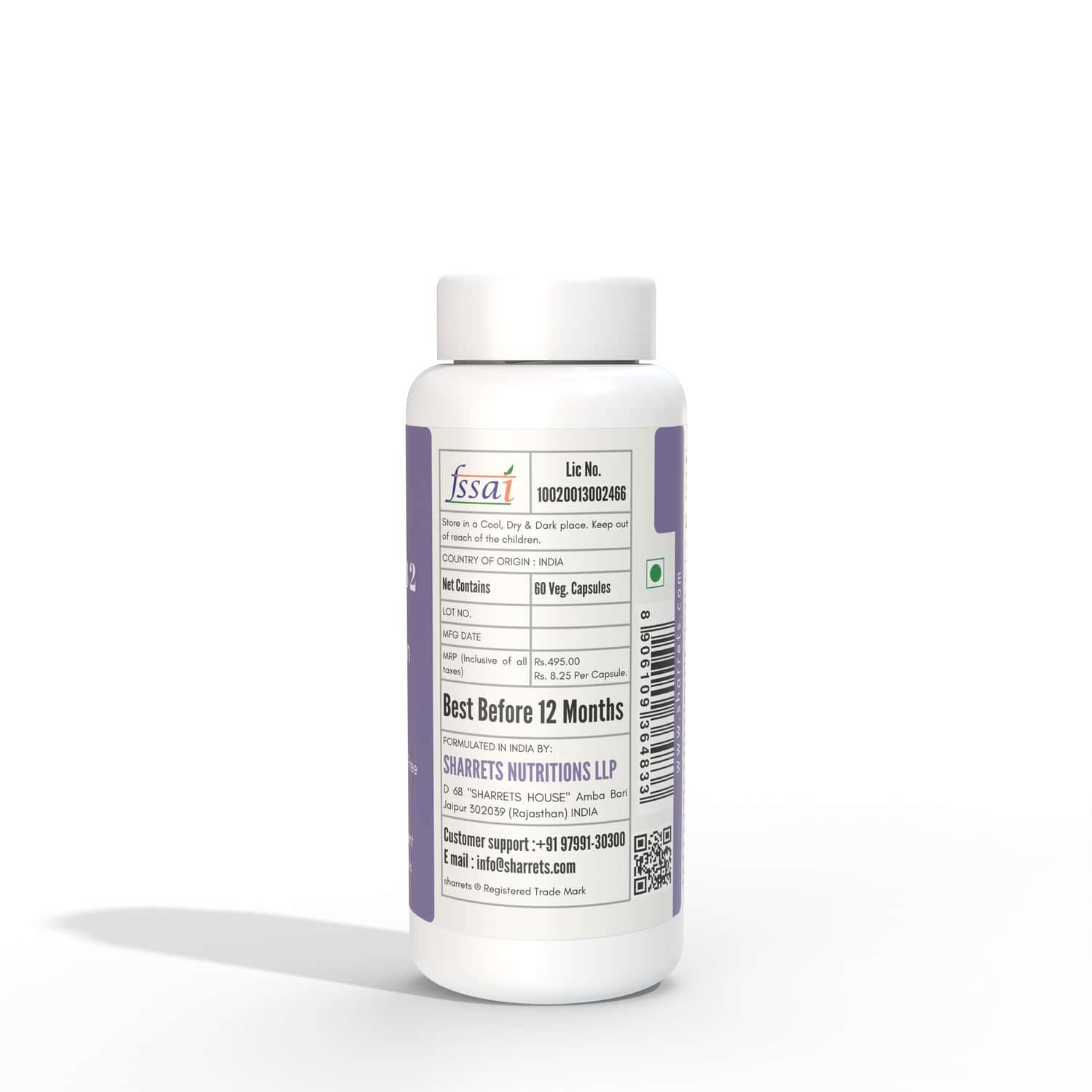 Buy SHARRETS VITAMIN B2 RIBOFLAVIN SUPPLEMENT 60 CAPSULES , PACK OF 3 ...