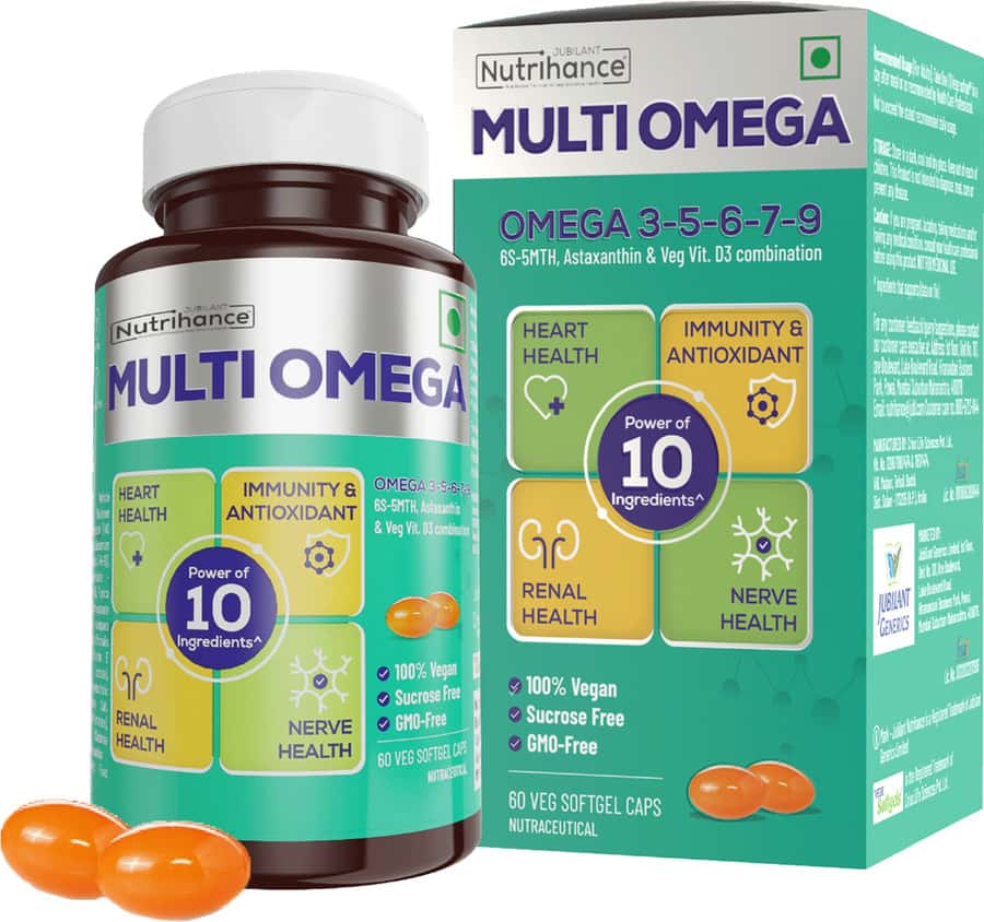 Buy JUBILANT NUTRIHANCE MULTIOMEGA 100% VEGAN OMEGA (30 VEG SOFTGELS ...