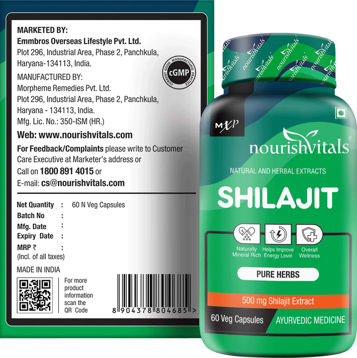 Buy NOURISHVITALS PREMIUM SHILAJIT 50% FULVIC ACID HIGH STRENGTH 500 MG ...