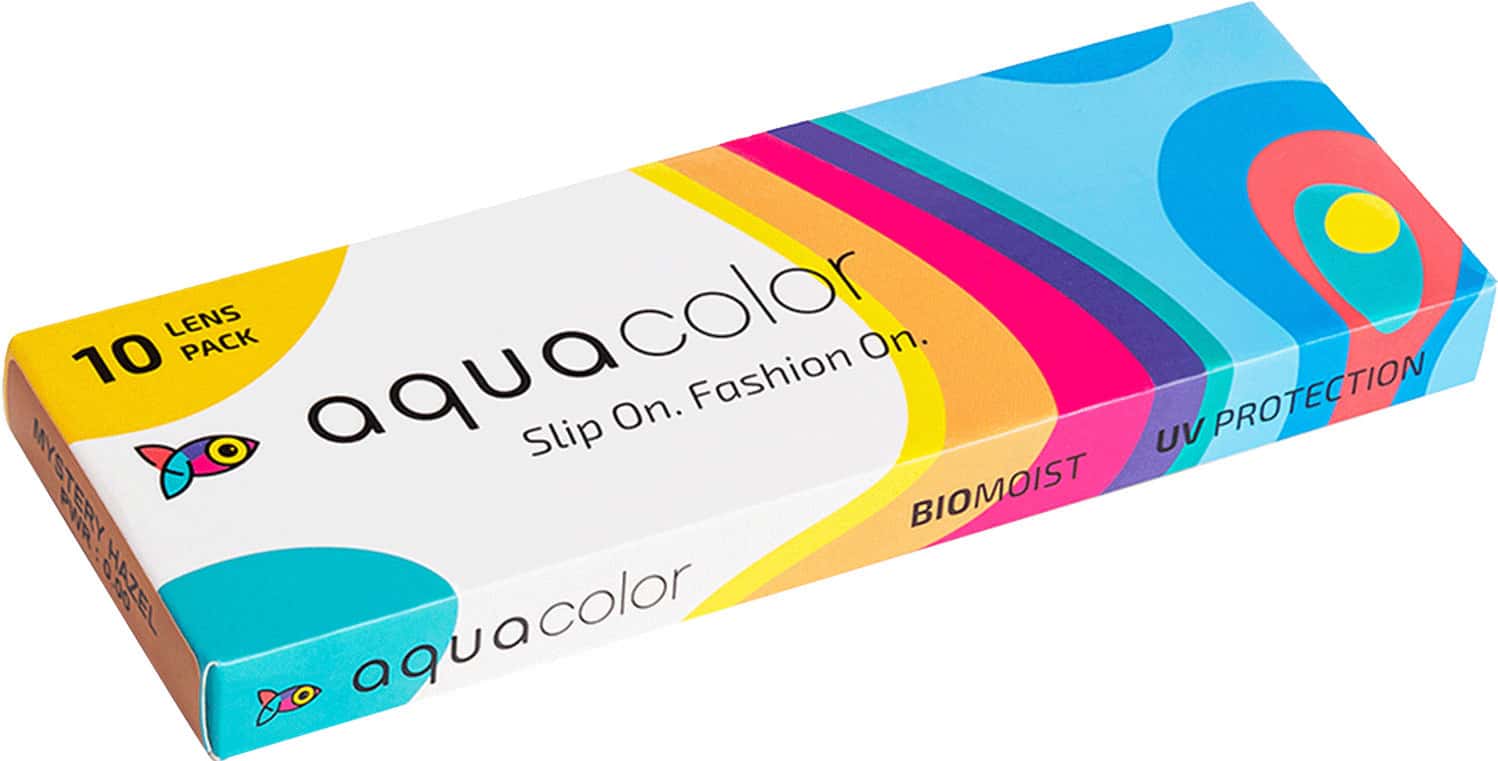 Buy AQUACOLOR MYSTERY HAZEL DAILY DISPOSABLE COLOR LENSES (10 LENS /BOX ...