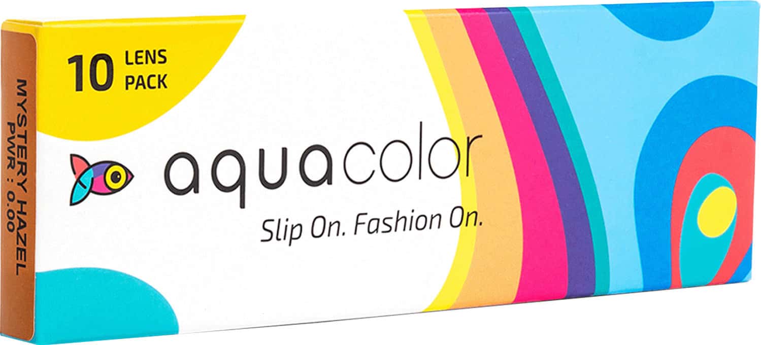 Buy AQUACOLOR MYSTERY HAZEL DAILY DISPOSABLE COLOR LENSES (10 LENS /BOX ...