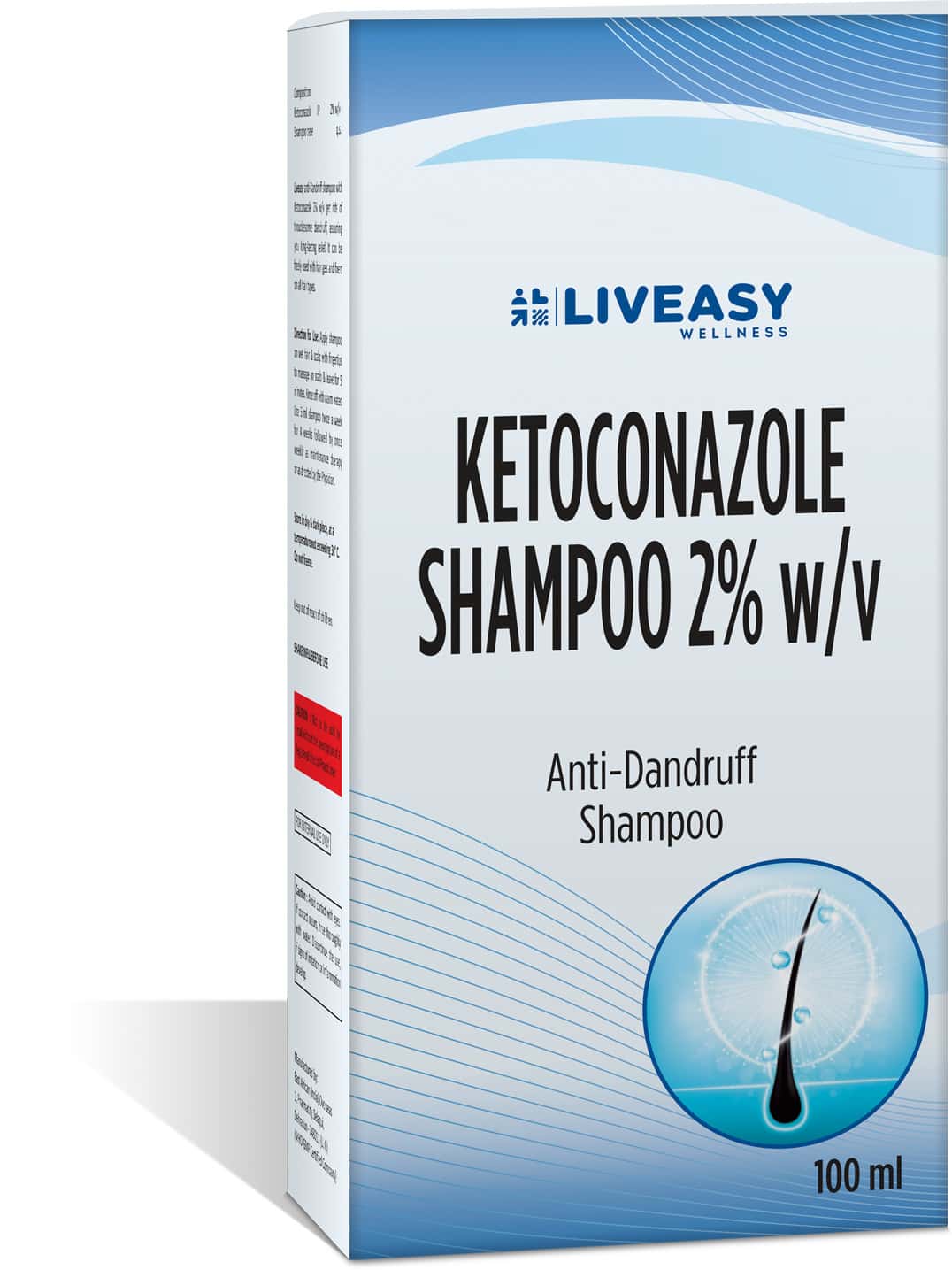 Buy LIVEASY WELLNESS KETOCONAZOLE 2% BOTTLE OF 100ML ANTI DANDRUFF ...