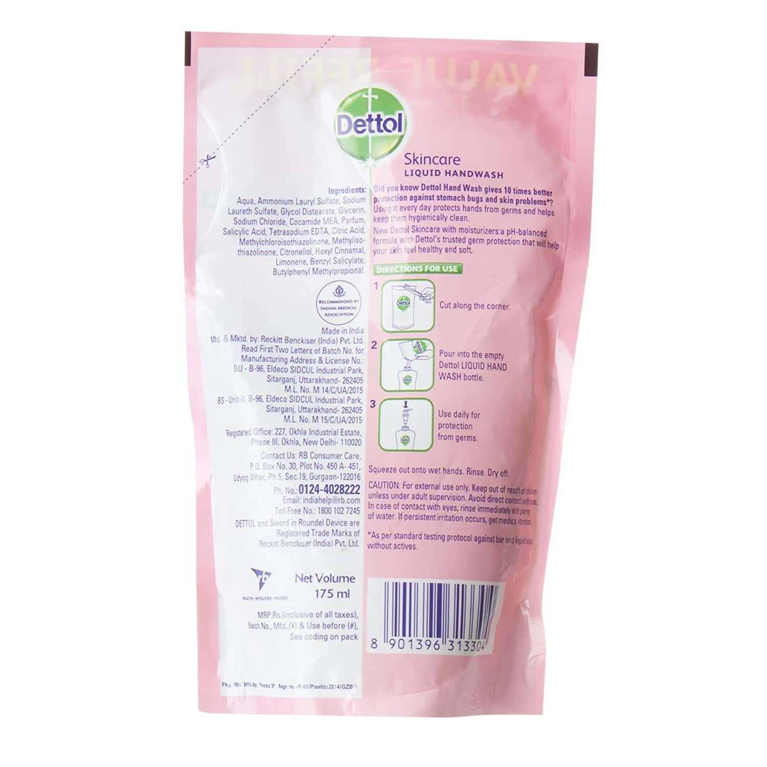 Buy DETTOL LIQUID SKINCARE HAND WASH POUCH 175 ML Online & Get Upto 60% ...