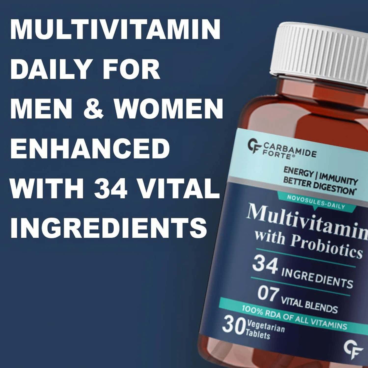 Buy CARBAMIDE FORTE MULTIVITAMIN WITH PROBIOTICS SUPPLEMENT - 30 ...