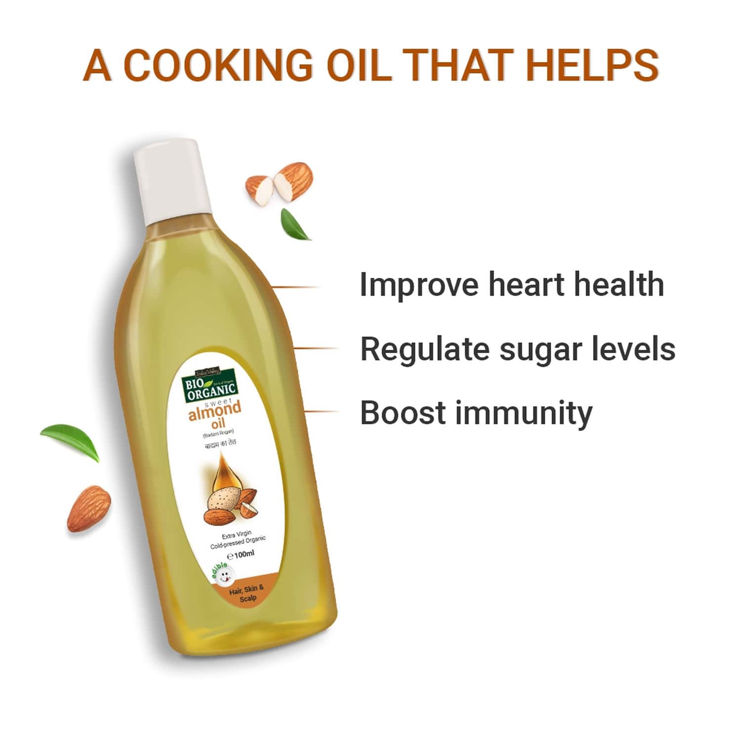 Buy INDUS VALLEY BIO ORGANIC ALMOND OIL-100ML Online & Get Upto 60% OFF ...