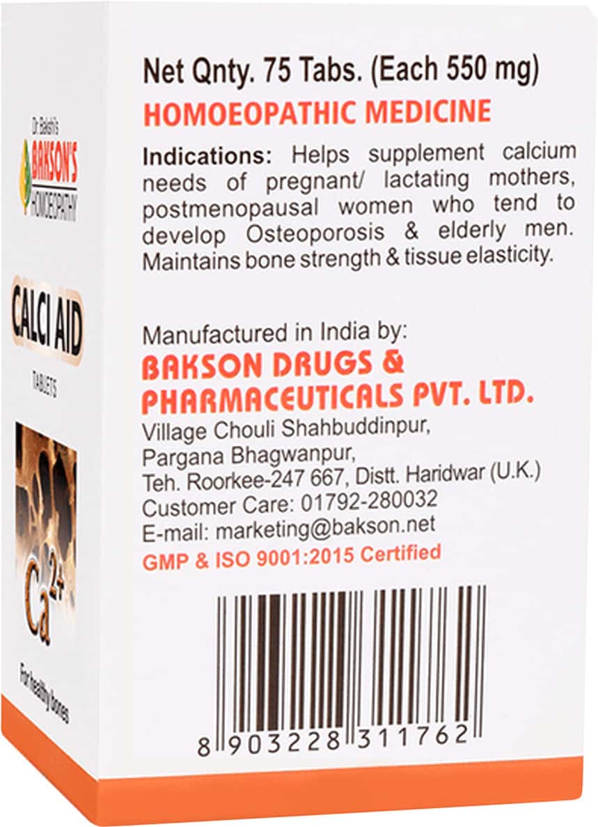 Buy BAKSONS CALCI AID TABLET 75 Online & Get Upto 60% OFF at PharmEasy
