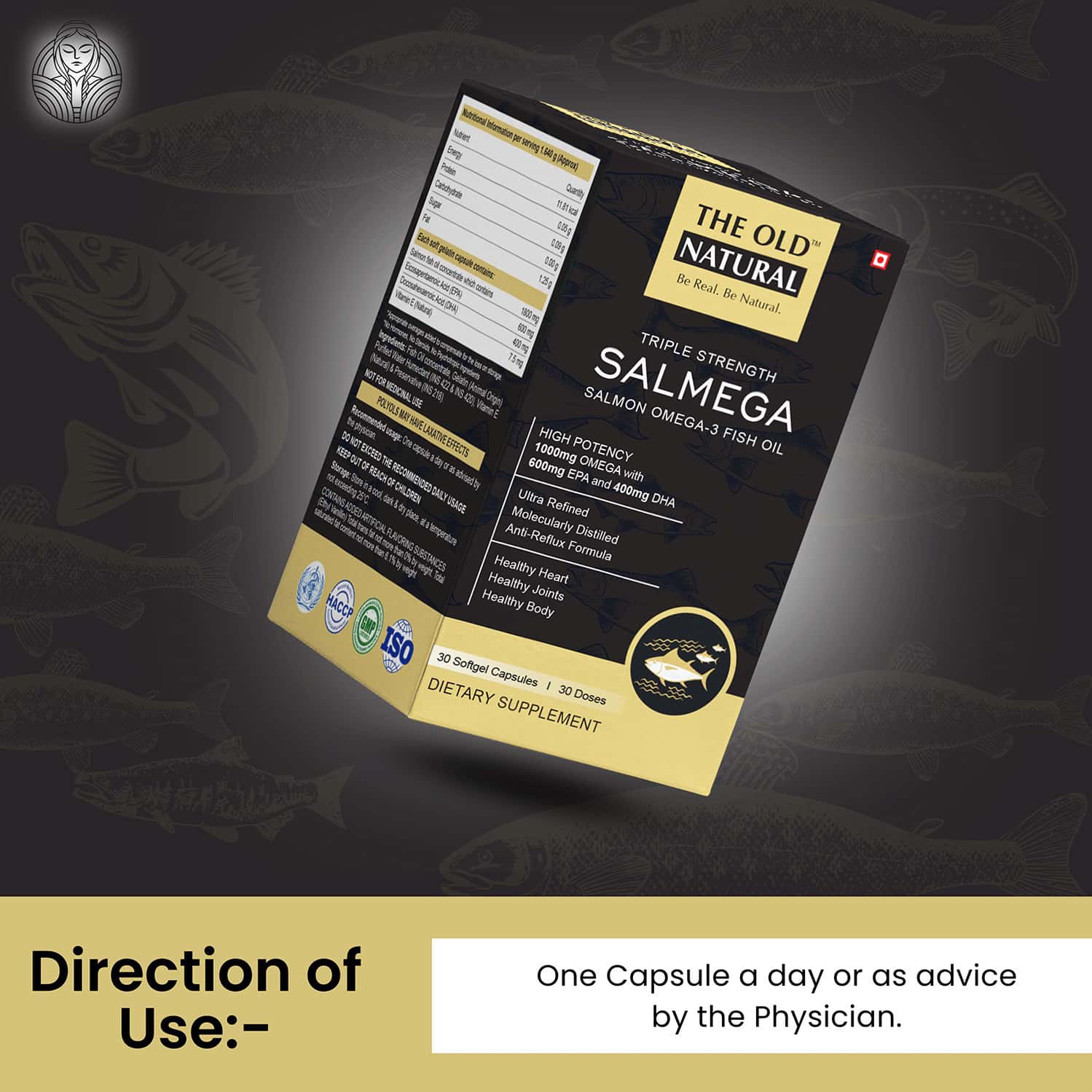 Buy THE OLD NATURAL SALMEGA TRIPLE STRENGTH SALMON OMEGA-3 FISH OIL ...