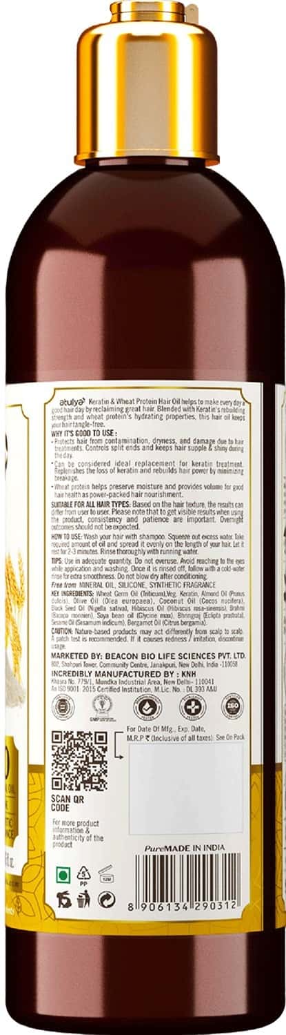 Buy ATULYA KERATIN & WHEAT PROTEIN HAIR OIL 200 ML Online & Get Upto 60 ...