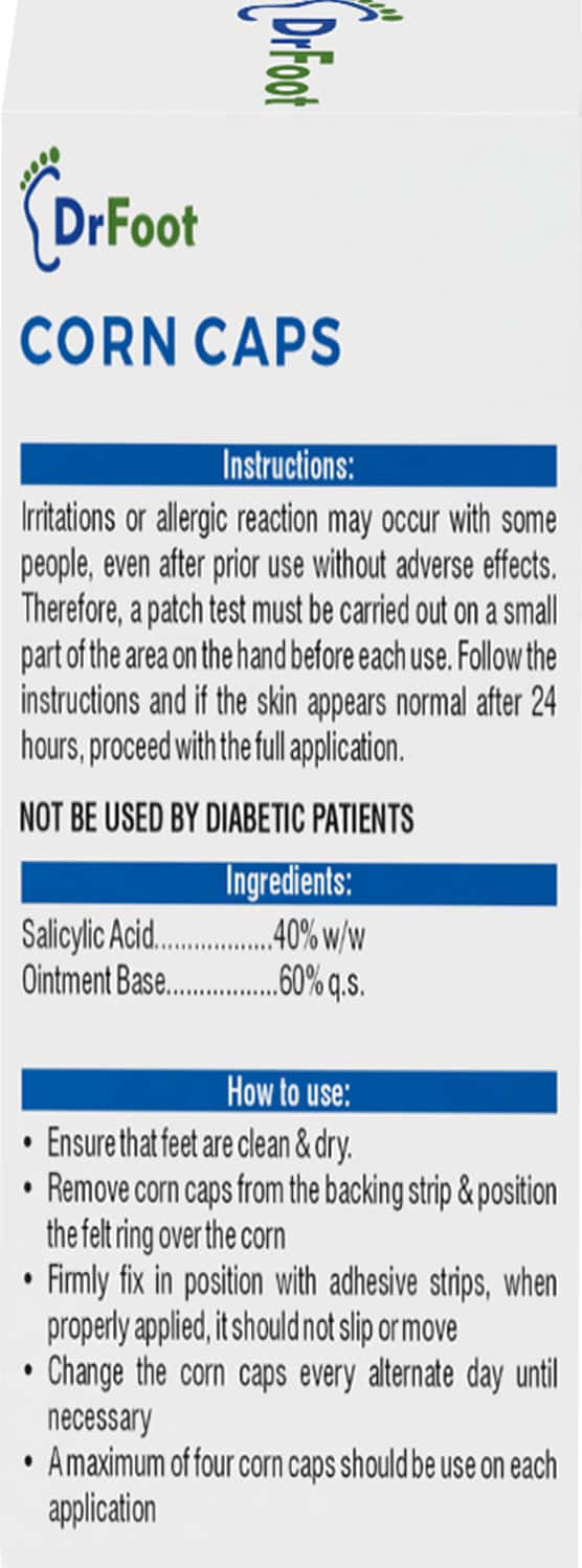 Buy DR FOOT CORN CAPS 40 STRIPS Online & Get Upto 60% OFF at PharmEasy