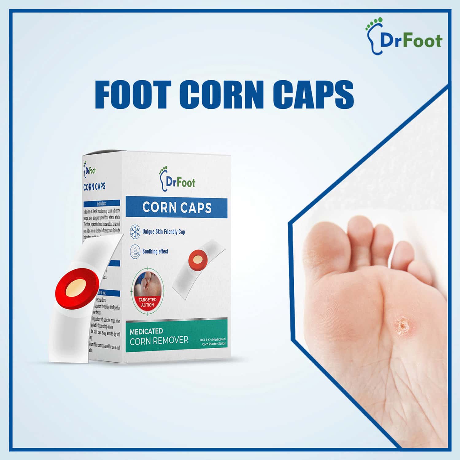 Buy DR FOOT CORN CAPS 40 STRIPS Online & Get Upto 60% OFF at PharmEasy