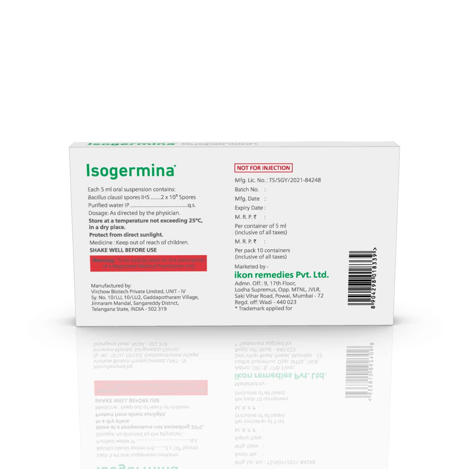 Buy Isogermina 2 BILLION/5ML Suspension (5) Online at Flat 15% OFF ...