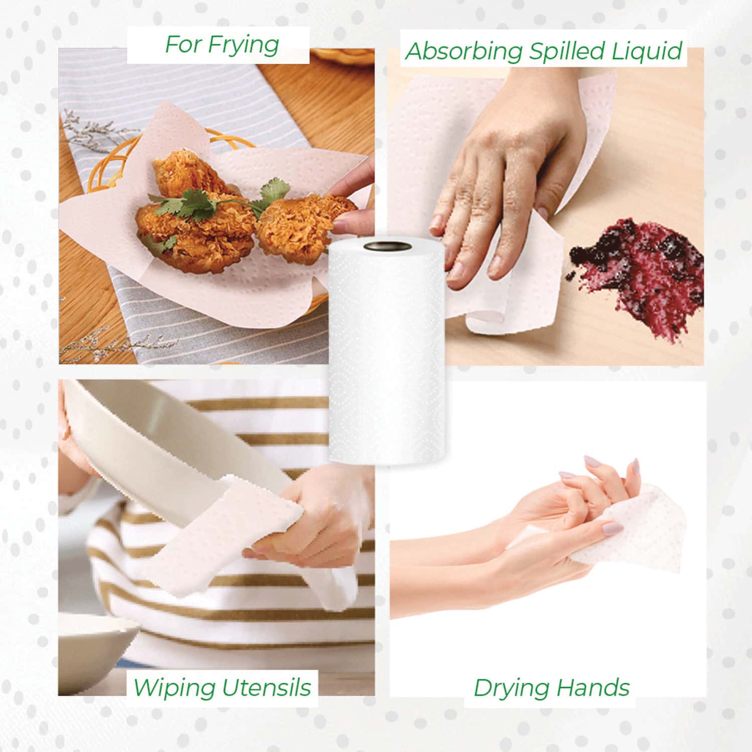 Buy IMVELO 4 PLY KITCHEN TISSUE PAPER ROLL - 6 ROLLS (160 PULLS PER ...