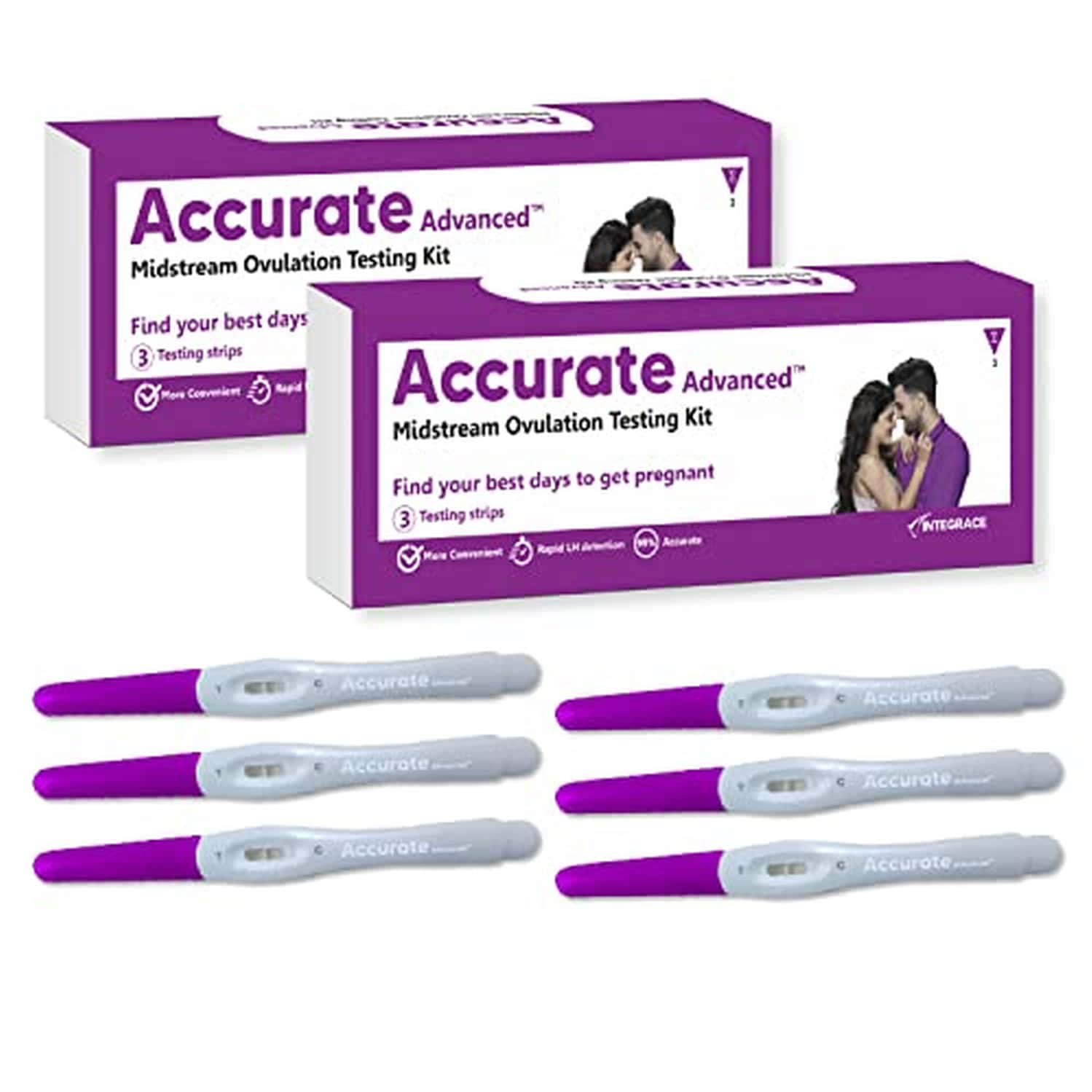Buy ACCURATE ADVANCED MIDSTREAM OVULATION TESTING KIT (PACK OF 6 STRIPS ...