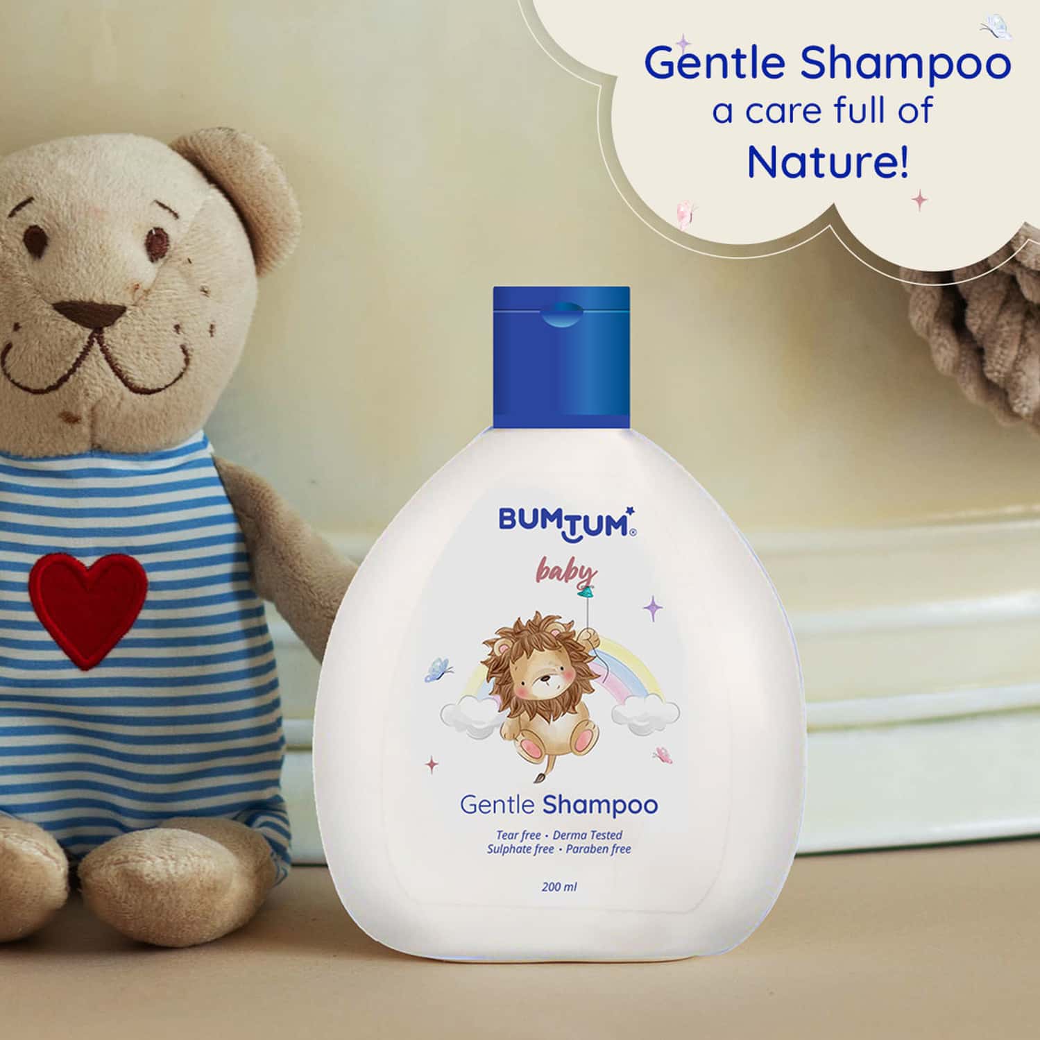 Buy BUMTUM GENTLE BABY SHAMPOO, NO TEARS, PARABEN & SULFATE FREE, DERMA ...