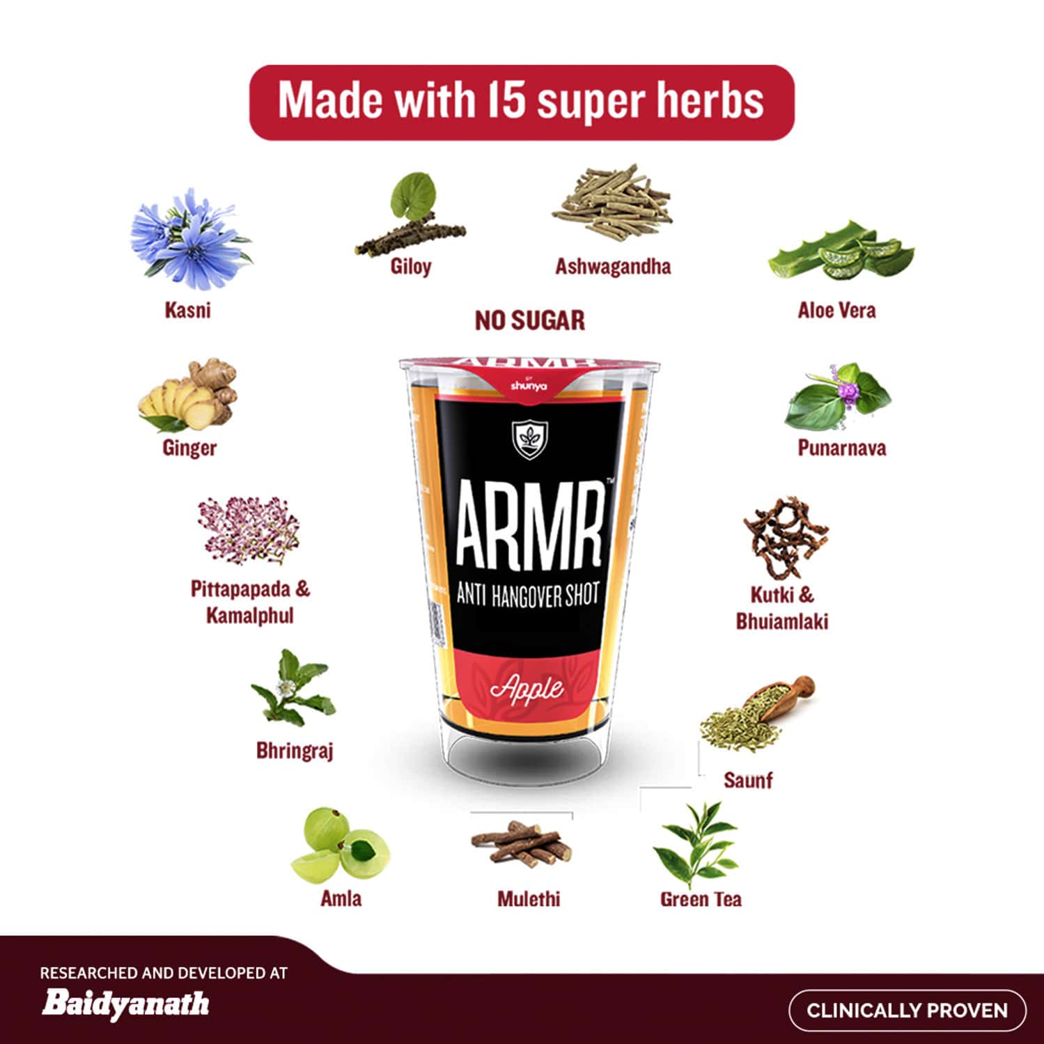 Buy ARMR ANTI HANGOVER SHOT APPLE | AYURVEDA SHOT | PREVENT HANGOVERS ...