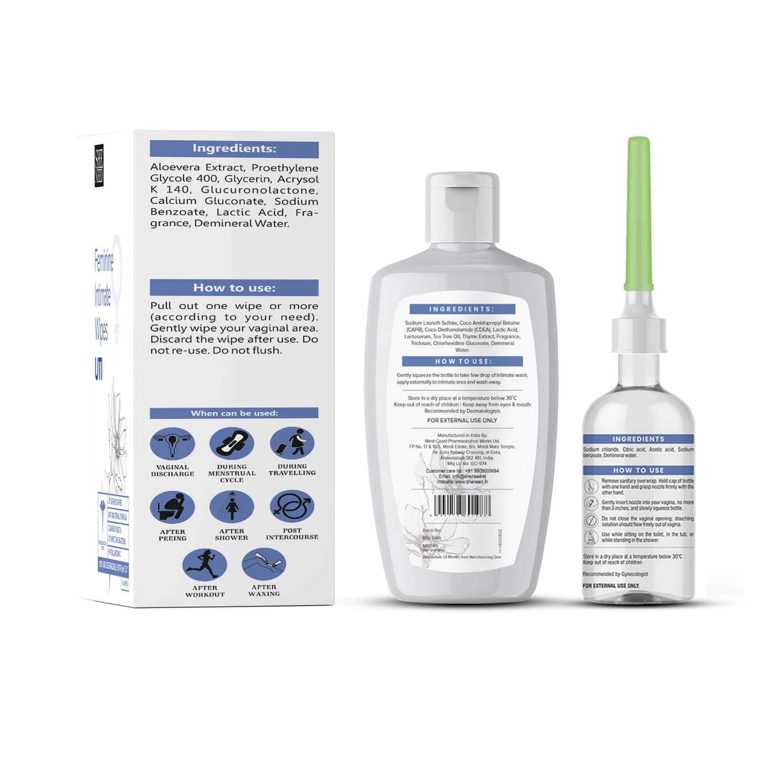 Buy SHENEED FEMININE INTIMATE UTI RELIEF COMBO: WWIPES 10N, RELIEF ...