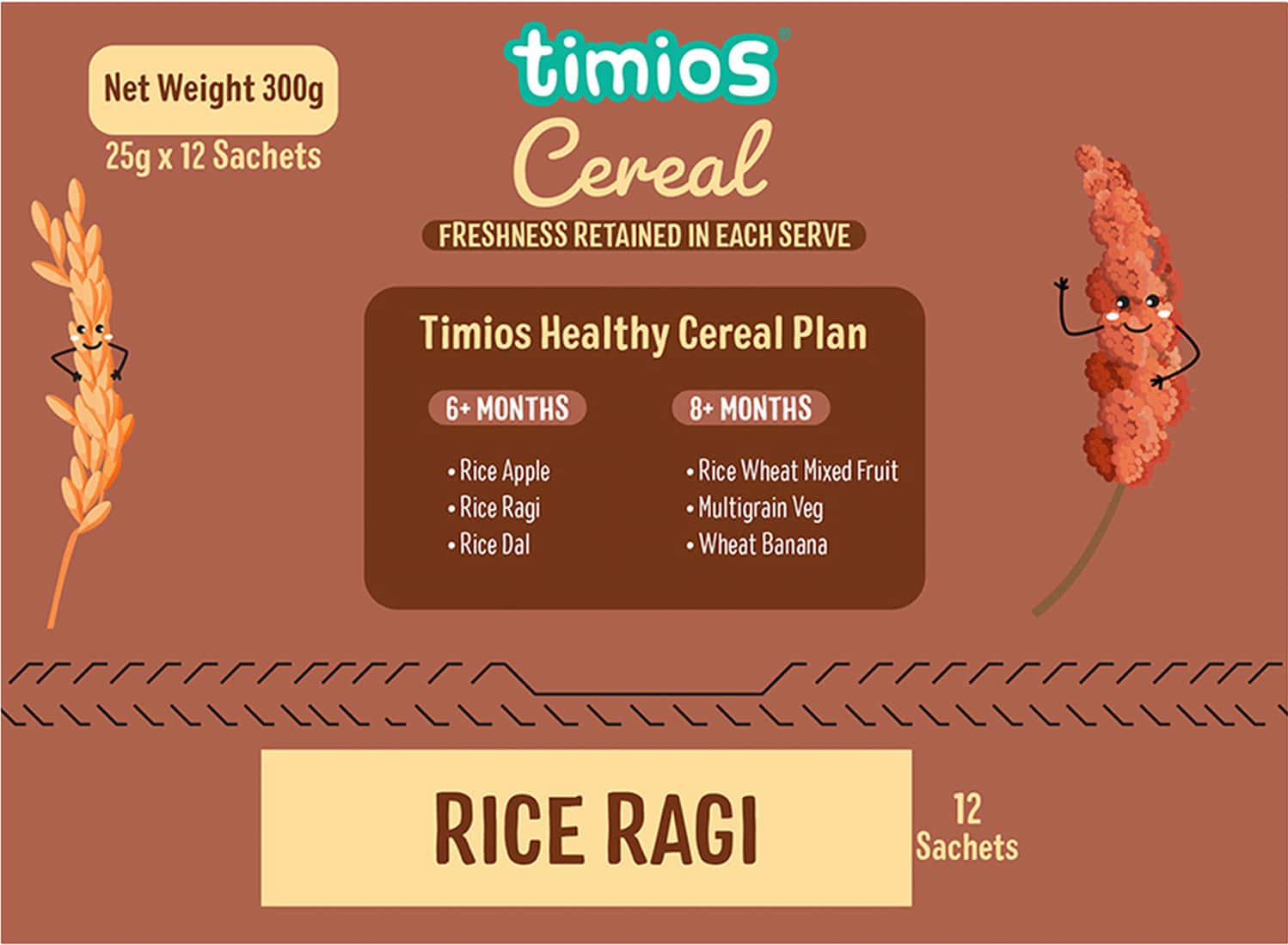Buy TIMIOS BABY CEREAL FOR 6+ MONTHS - RICE RAGI 300G Online & Get Upto ...