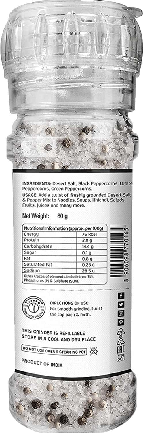 Buy LUNN DESERT SALT & PEPPER MIX 80G (PACK OF 2) Online & Get Upto 60% ...