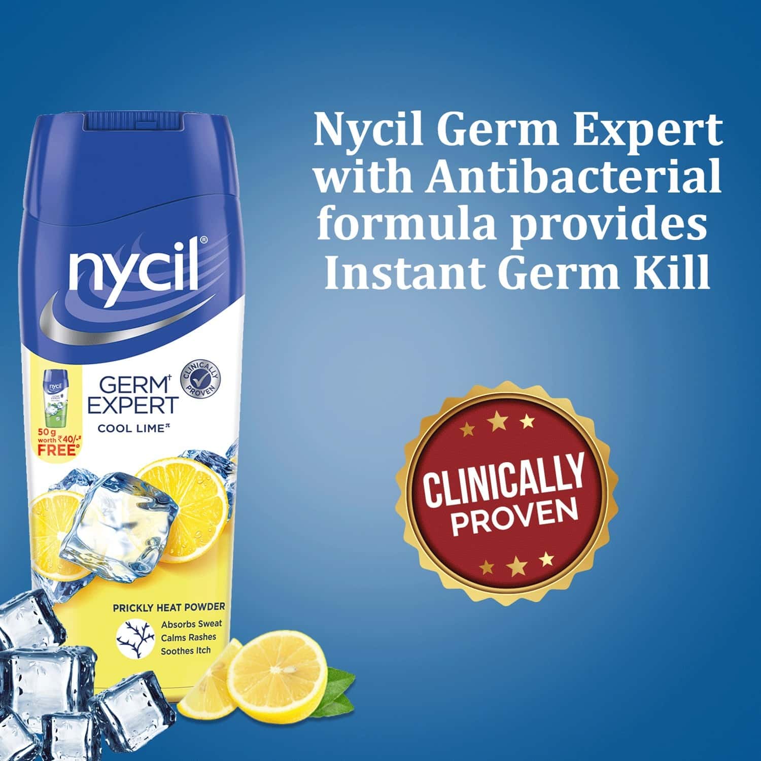 Buy NYCIL COOL LIME PRICKLY HEAT POWDER BOTTLE OF 150 G (COOL HERBAL ...