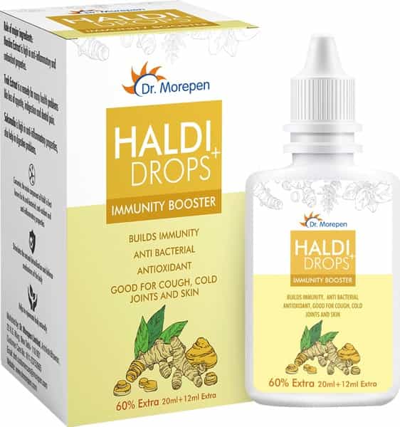 Buy DR. MOREPEN HALDI DROPS+ FOR IMMUNITY BOOST, COLD & COUGH RELIEF - 32ML Online & Get Upto 60 ...