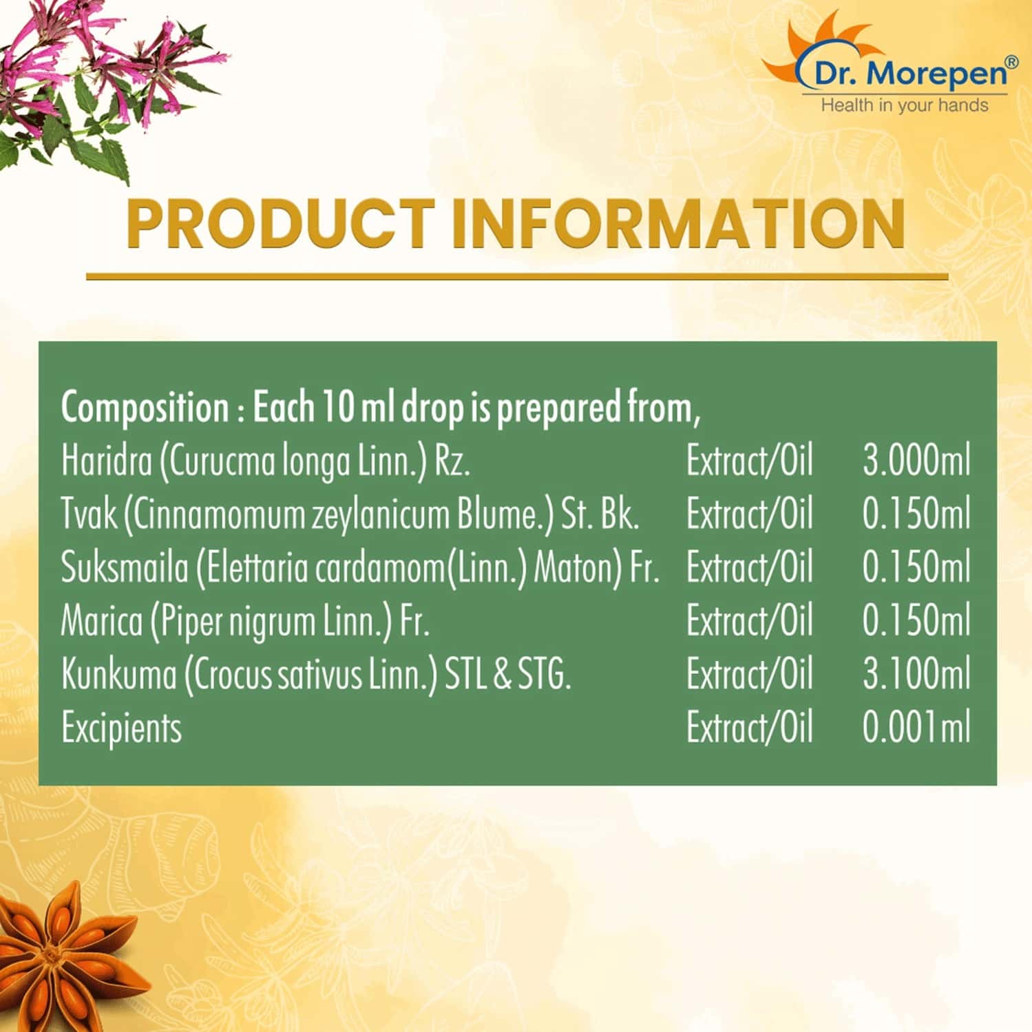 Buy DR. MOREPEN HALDI DROPS+ FOR IMMUNITY BOOST, COLD & COUGH RELIEF ...