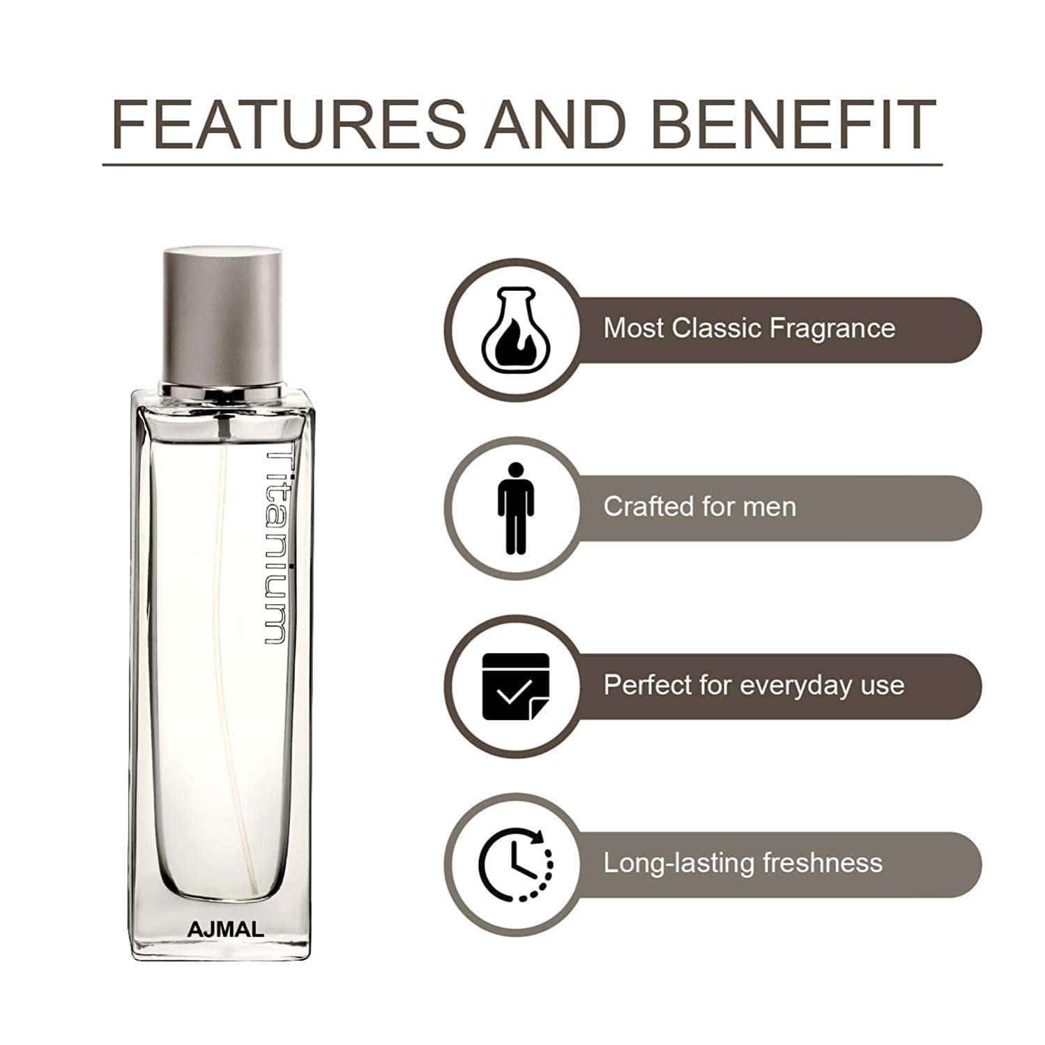 Buy AJMAL TITANIUM EDP 100ML FRESH PERFUME FOR MEN & MARYAJ GOLDIE EDP ...