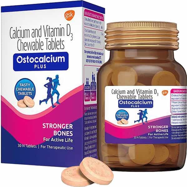Buy OSTOCALCIUM PLUS BOTTLE OF 30 CHEWABLE TABLETS Online & Get Upto 60 ...