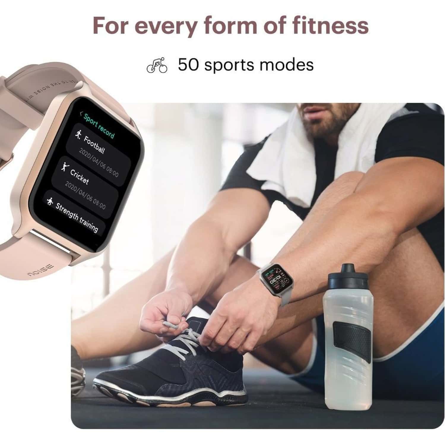 Buy NOISE COLORFIT BRIO SMARTWATCH (PINK) Online & Get Upto 60% OFF at ...