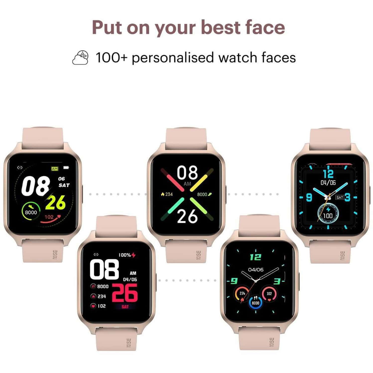 Buy NOISE COLORFIT BRIO SMARTWATCH (PINK) Online & Get Upto 60% OFF at ...