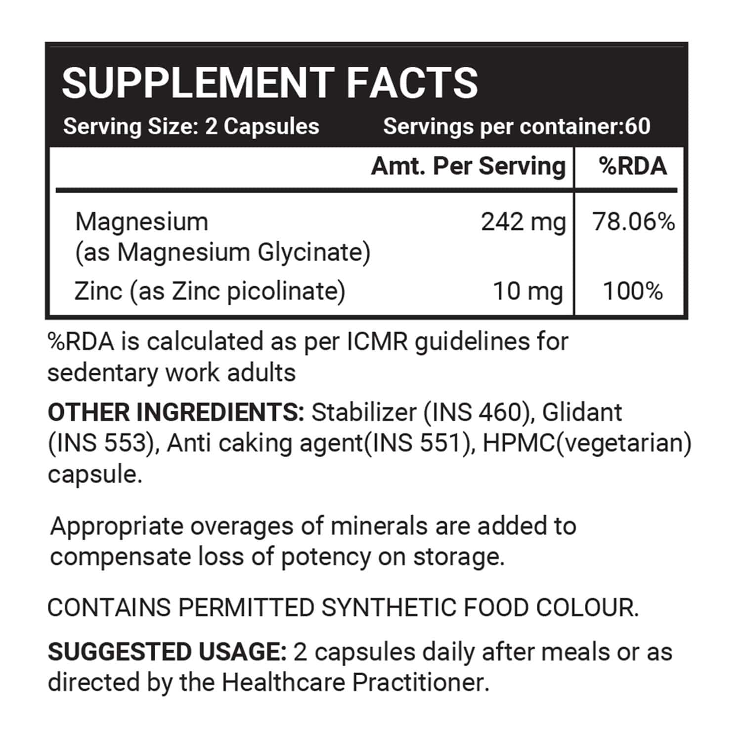 Buy INLIFE MAGNESIUM GLYCINATE SUPPLEMENT 550MG WITH ZINC 10MG ...