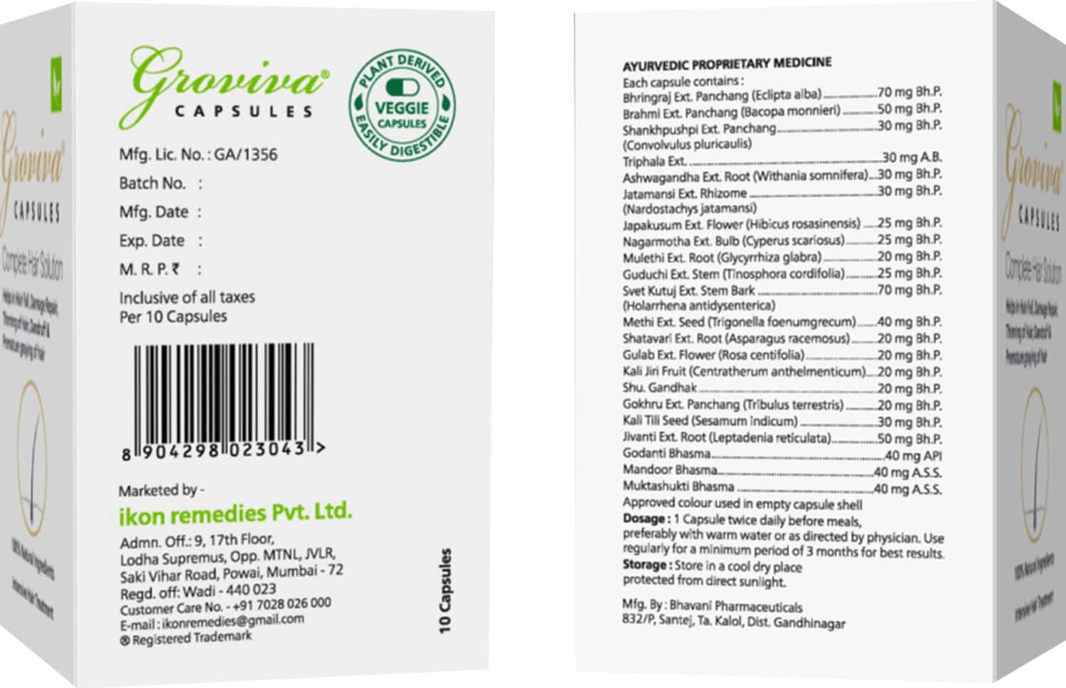 Buy GROVIVA HAIR CARE CAPSULES (10 CAPS) (PACK OF 3) Online & Get Upto ...