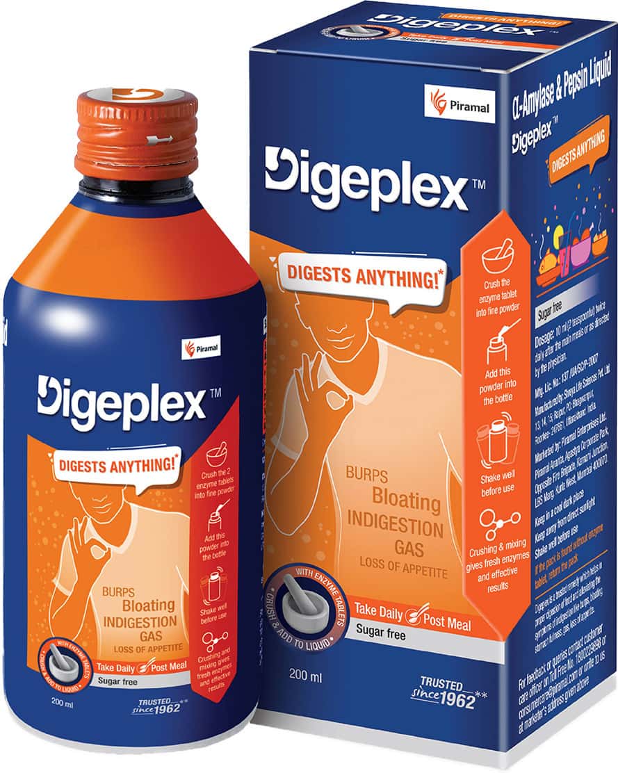 Buy DIGEPLEX DIGESTION LIQUID SUGAR FREE BOTTLE OF 200ML Online & Get ...