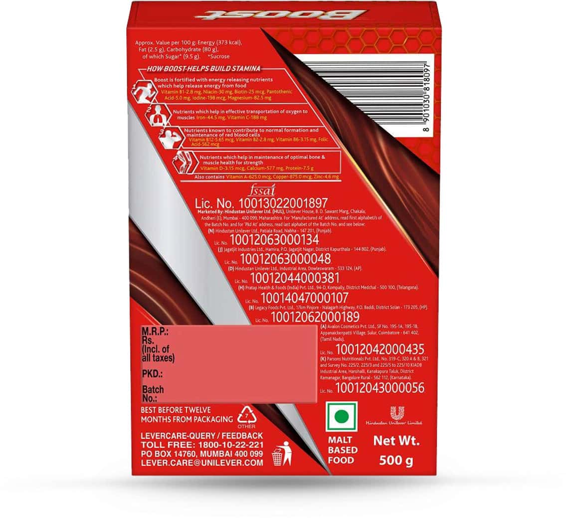 Buy BOOST ENERGY & NUTRITION DRINK POUCH - 500 GM Online & Get Upto 60% ...
