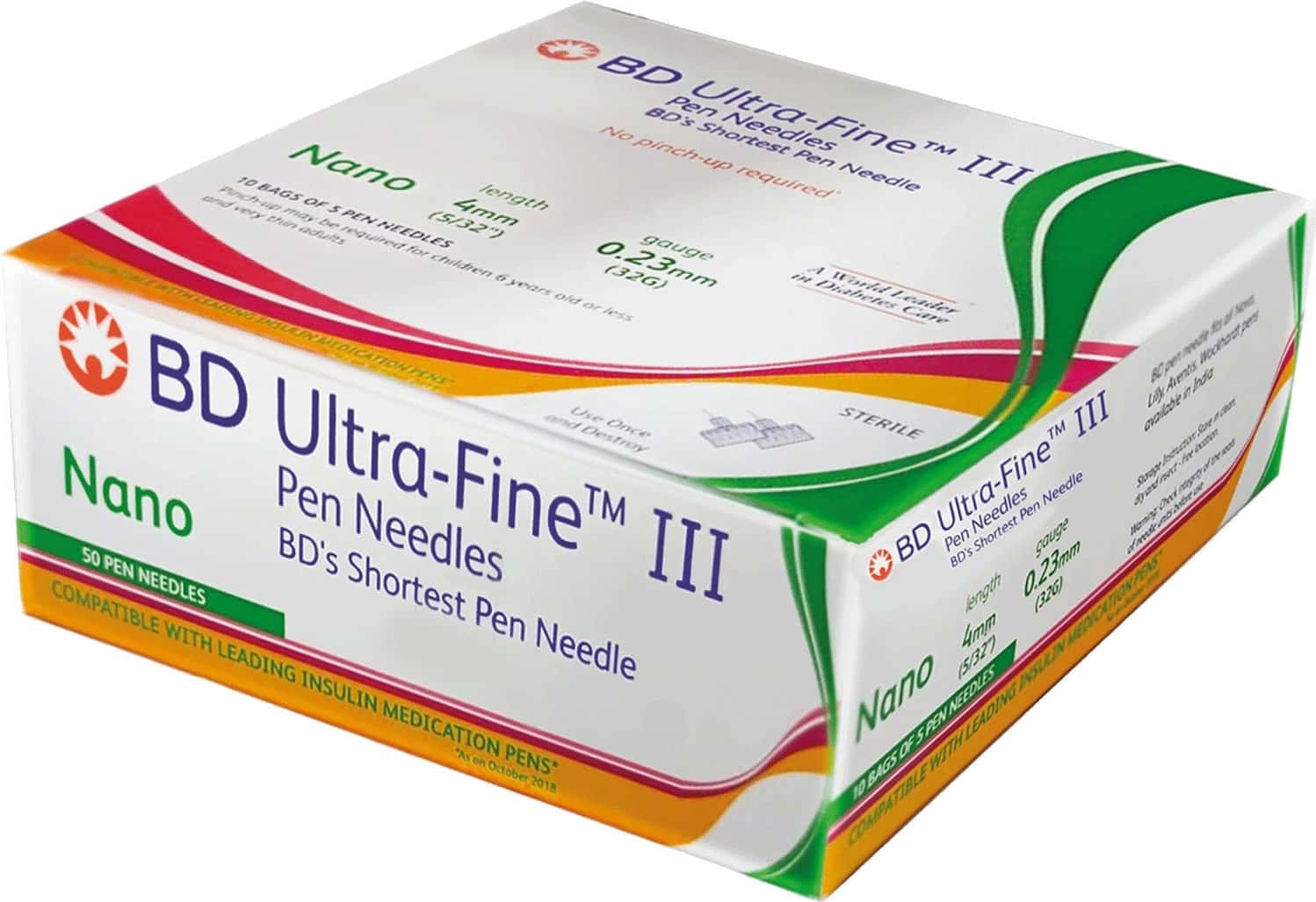 Buy BD ULTRA FINE PEN NEEDLE MEDICAL NEEDLE 4MM 32G PACK OF 10 Online ...