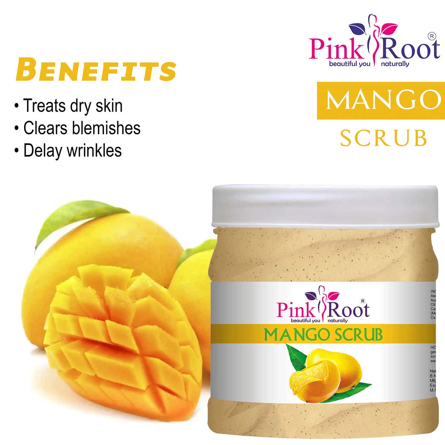 Buy PINK ROOT MANGO SCRUB 500ML Online & Get Upto 60% OFF at PharmEasy