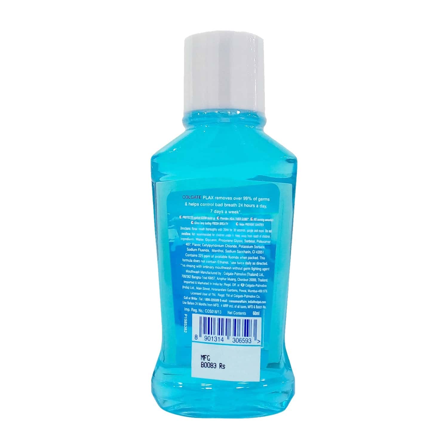 Buy COLGATE PLAX PEPPERMINT FRESH MOUTHWASH 60 ML Online & Get Upto 60% ...