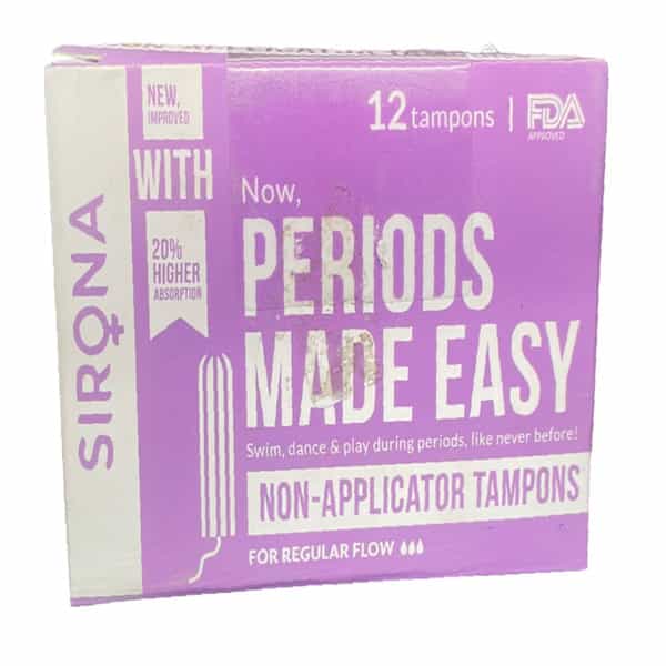 Buy SIRONA NON-APPLICATOR TAMPONS FOR REGULAR FLOW | PACK OF 12 TAMPONS ...