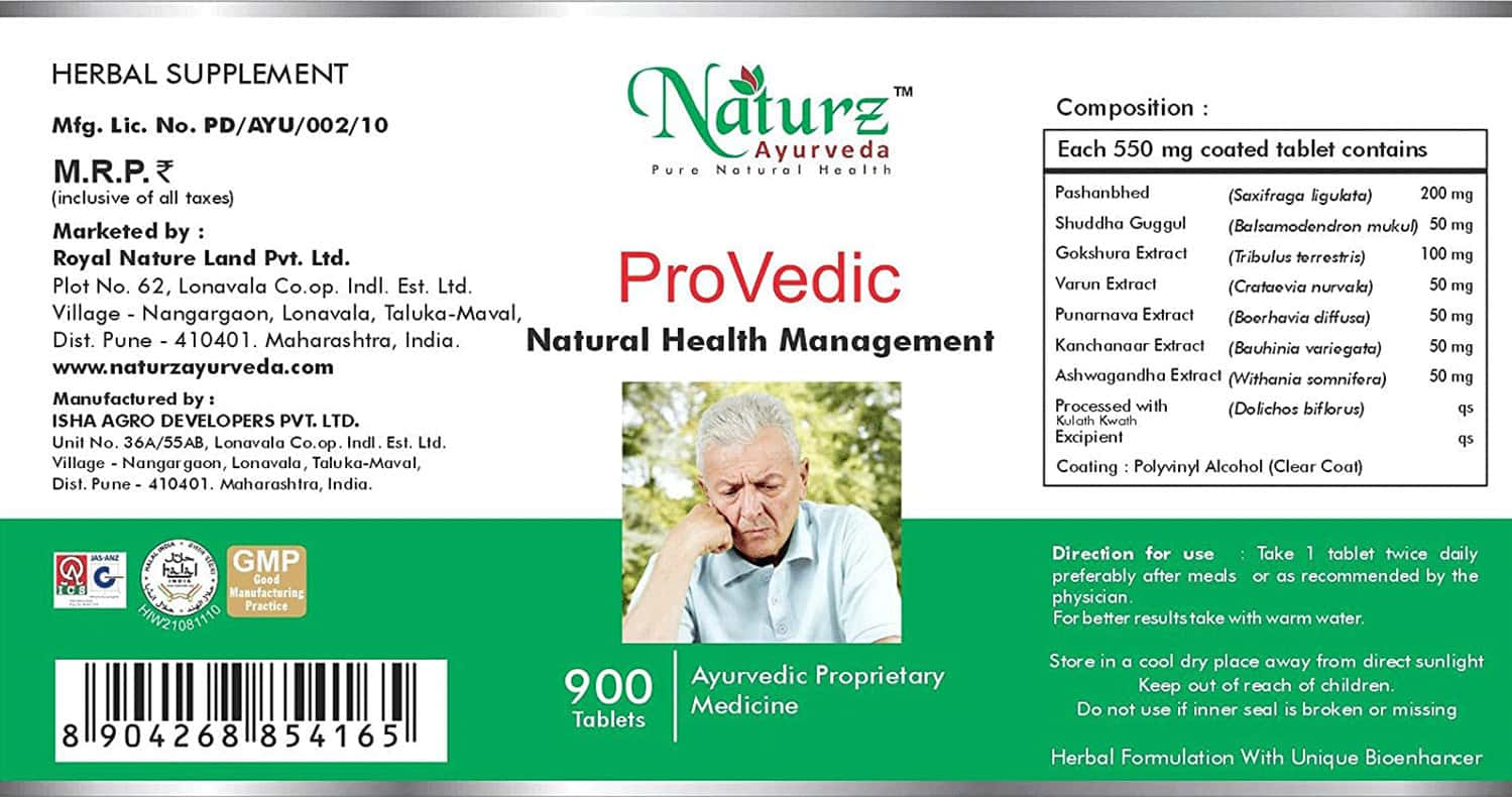 Buy NATURZ AYURVEDA PROVEDIC - 900 TABLETS (PACK OF 2) Online & Get ...