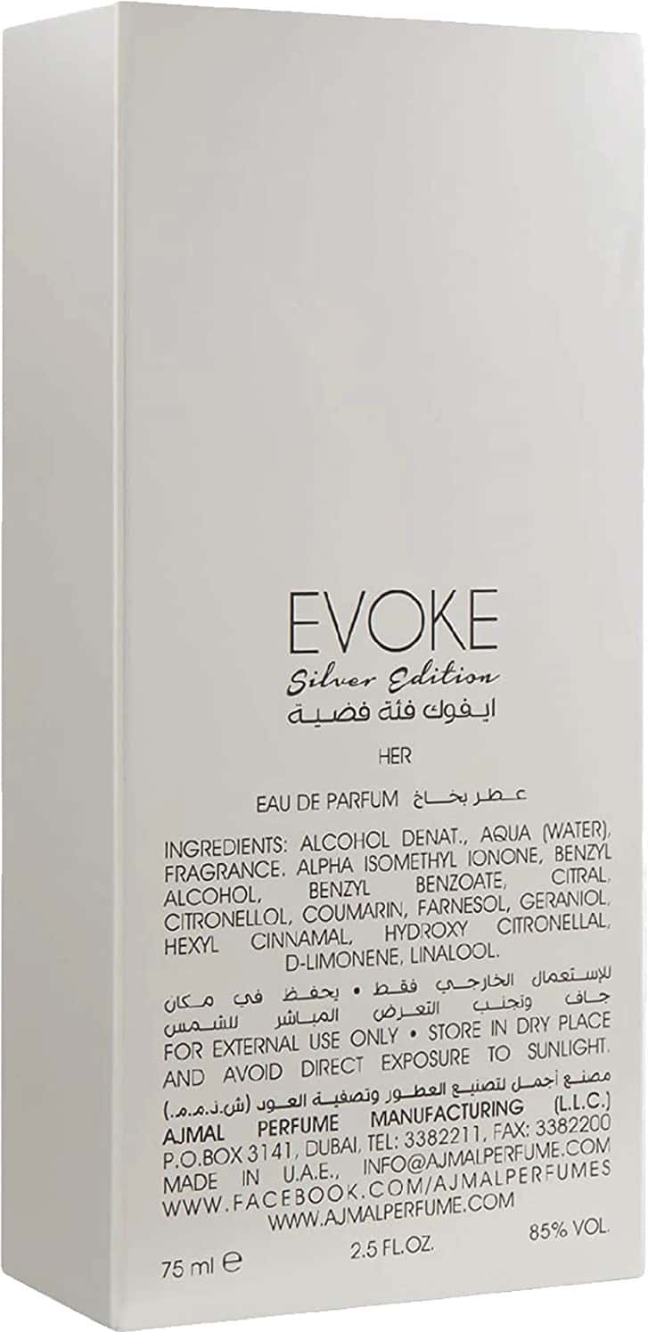 Buy AJMAL EVOKE SILVER EDITION HER EDP 75ML CITRUS PERFUME FOR WOMEN ...