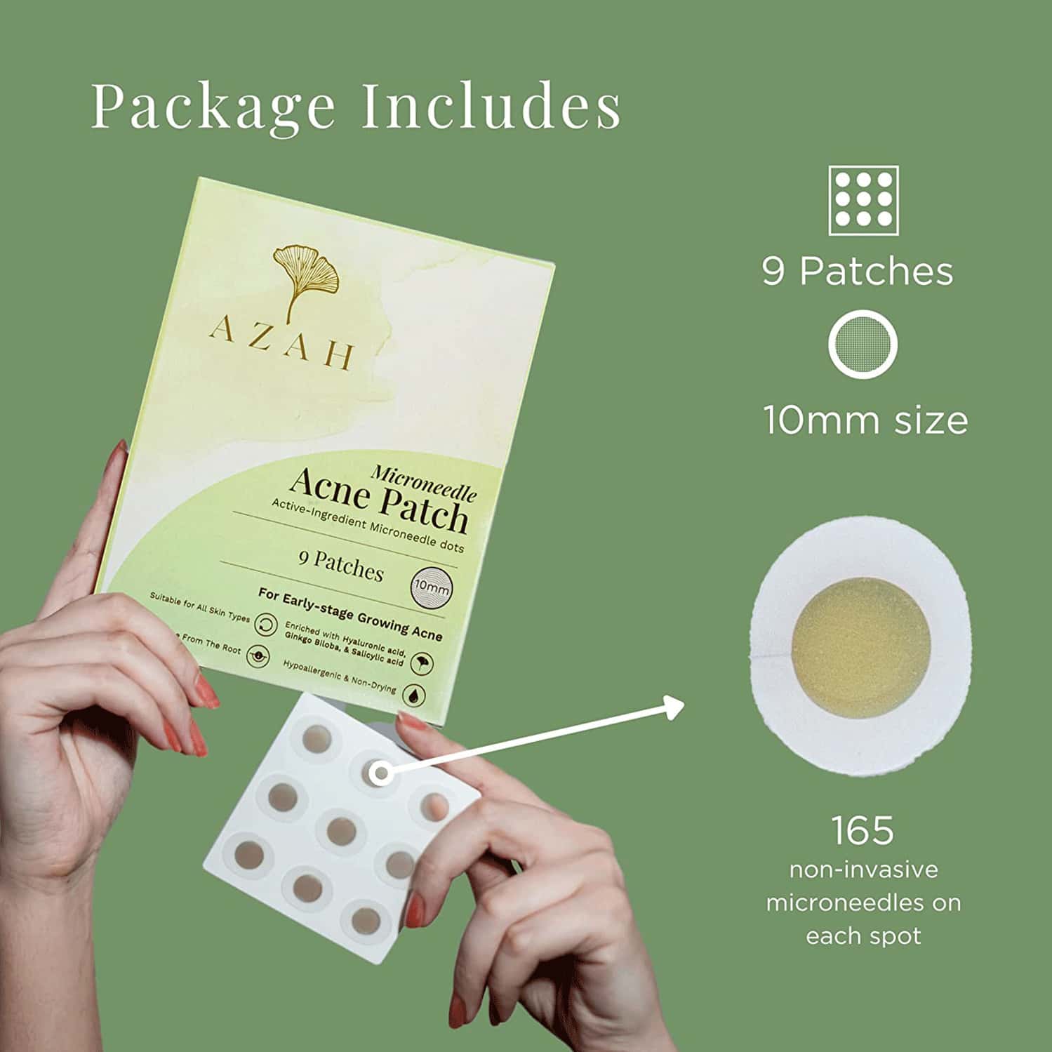 Buy AZAH MICRONEEDLE ACNE PATCH FOR QUICK ACNE, SCARRING, & BLEMISH ...