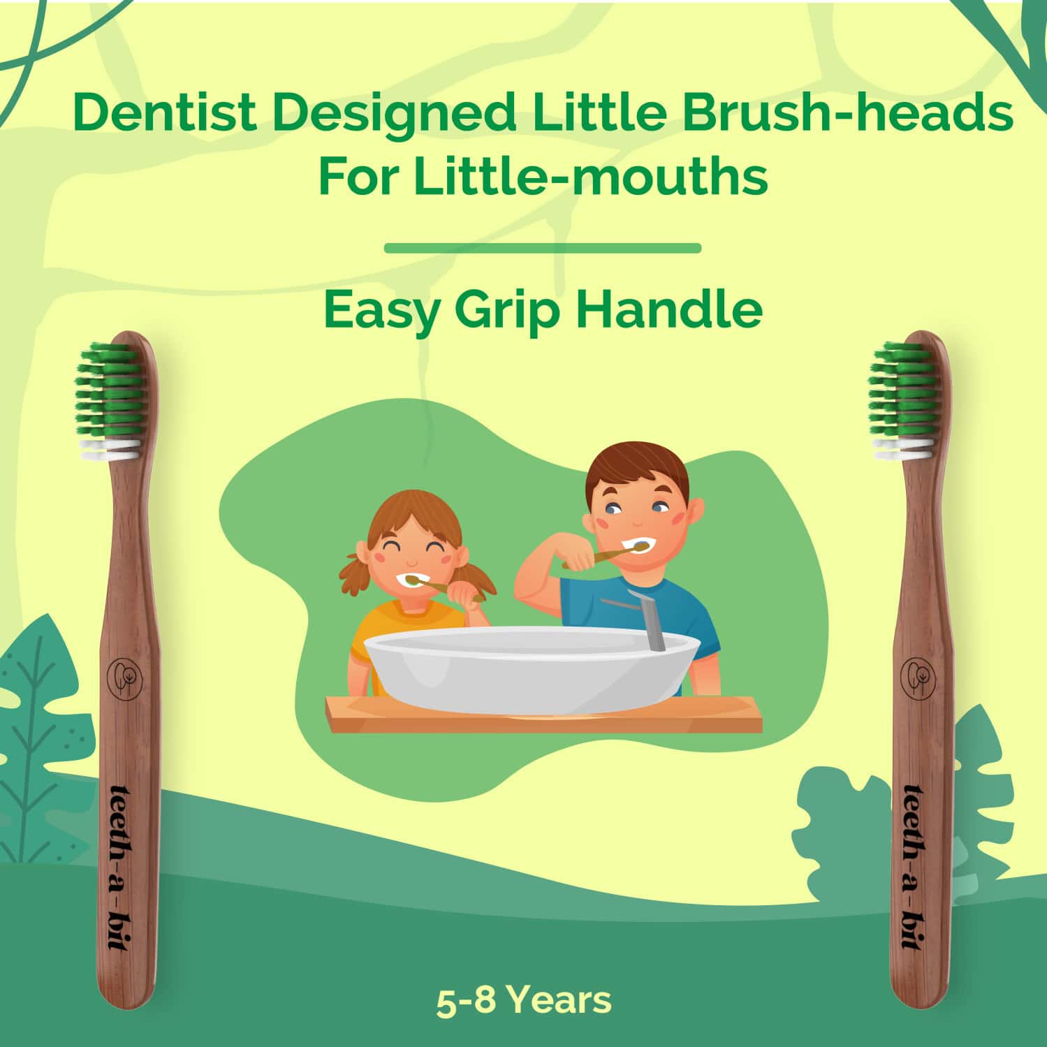 Buy TEETH-A-BIT PLEDGE NEEM TOOTHBRUSH KIDS (5-8 YRS) HEFTY HANDLE SOFT ...