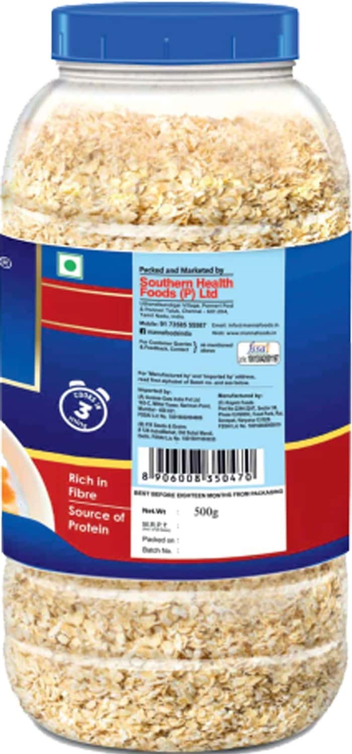Buy MANNA OATS - JAR 1KG BOX | STEEL CUT ROLLED OATS -RICH IN FIBRE ...