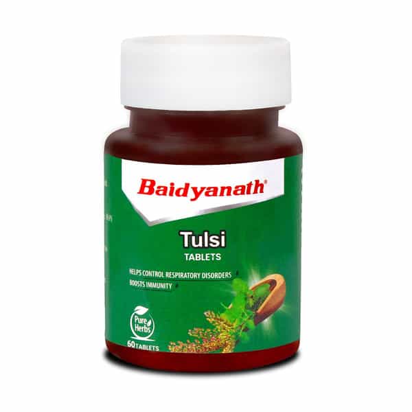 Buy BAIDYANATH TULSI 60 TABLETS BOOSTS IMMUNITY | RELIEVES COUGH AND ...