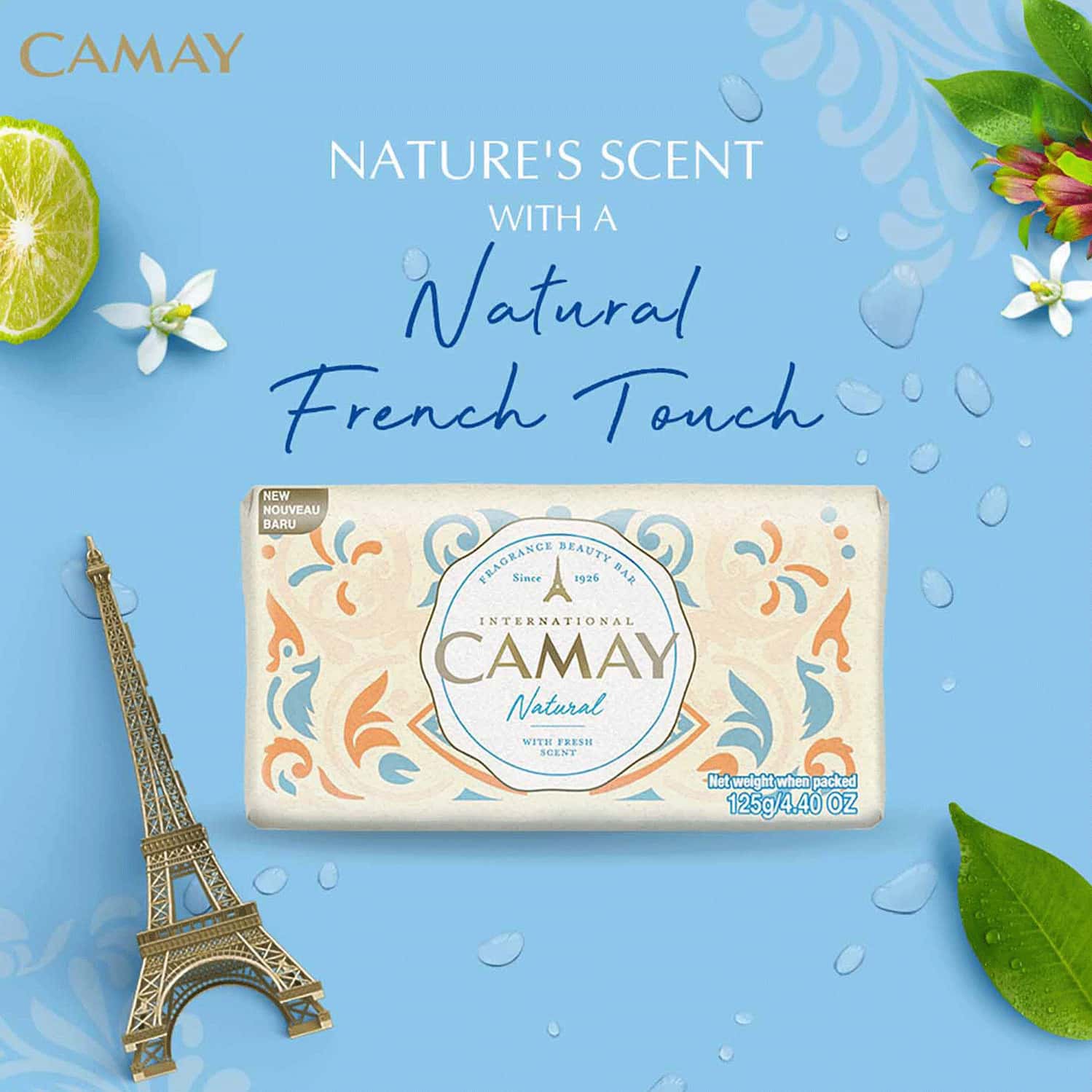 Buy CAMAY NATURAL CEDARWOOD & BERGAMOT BEAUTY SOAP WITH INDULGING ...