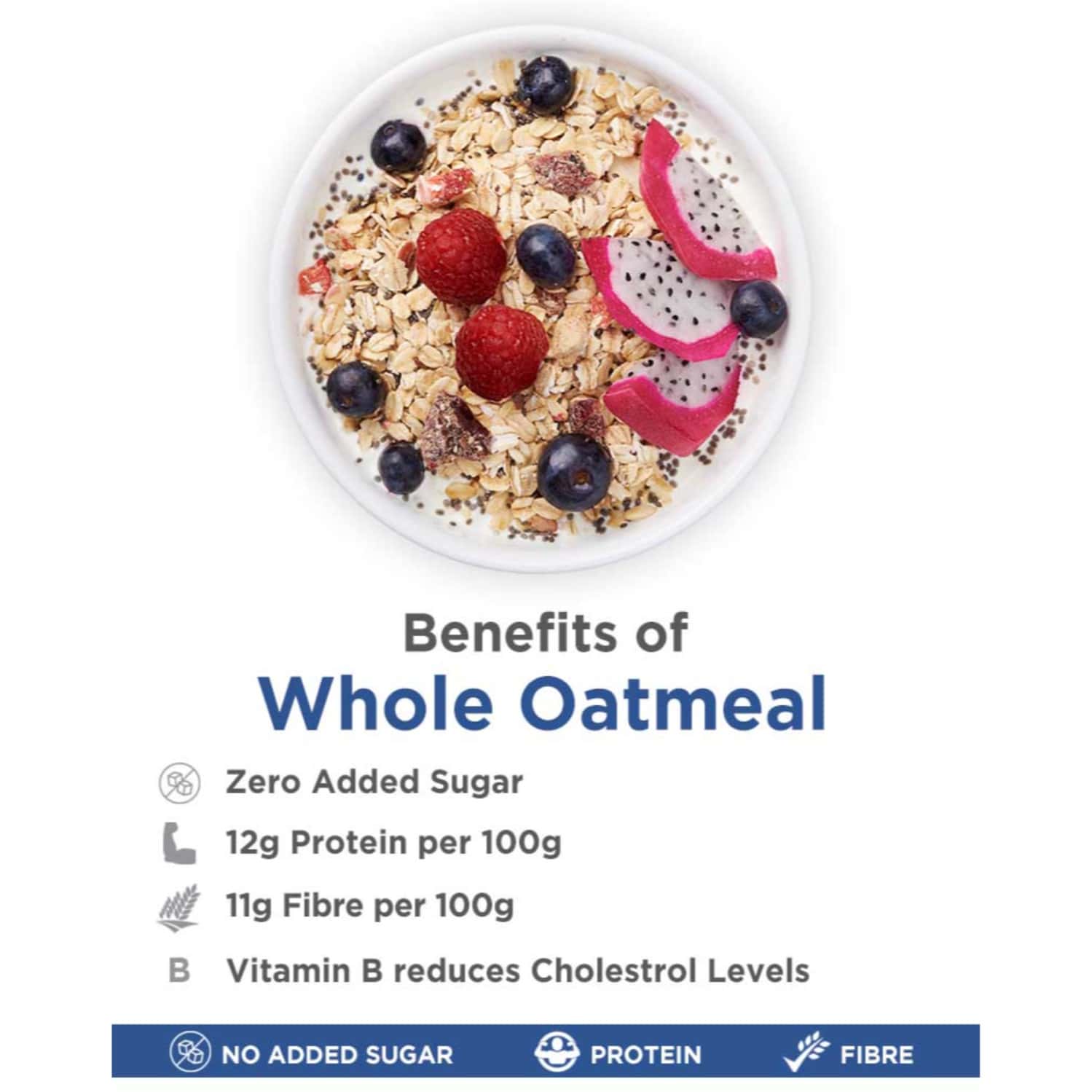 Buy TRUE ELEMENTS WHOLE OATMEAL 500GM Online & Get Upto 60% OFF at ...