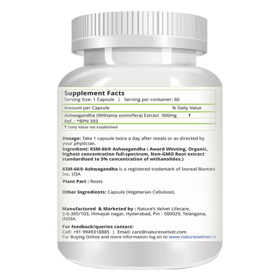 Buy INLIFE ASHWAGANDHA KSM-66 (500 MG) | EXTRA STRENGTH NATURAL ...