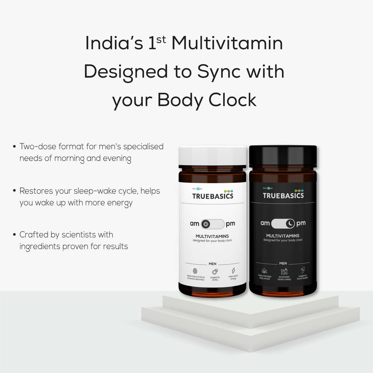 Buy TRUEBASICS AM:PM MULTIVITAMIN FOR MEN - 30 TABLETS Online & Get ...
