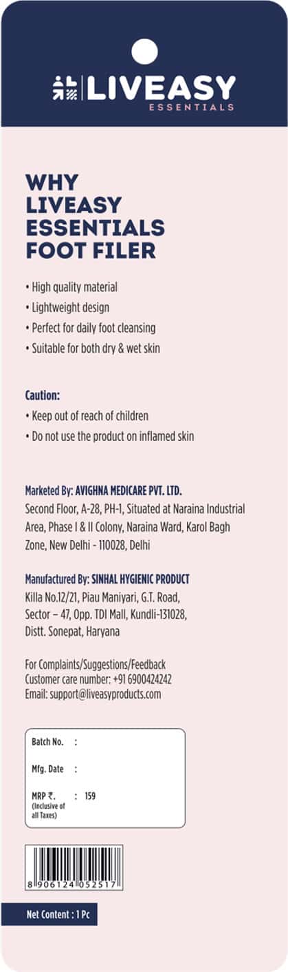 Buy LIVEASY ESSENTIALS SMOOTHING FOOT FILE Online & Get Upto 60% OFF at ...