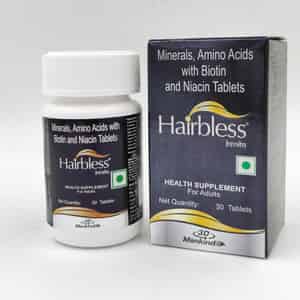 Buy HAIRBLESS HEALTH SUPPLEMENT BOTTLE OF 30 TABLETS Online & Get Upto ...