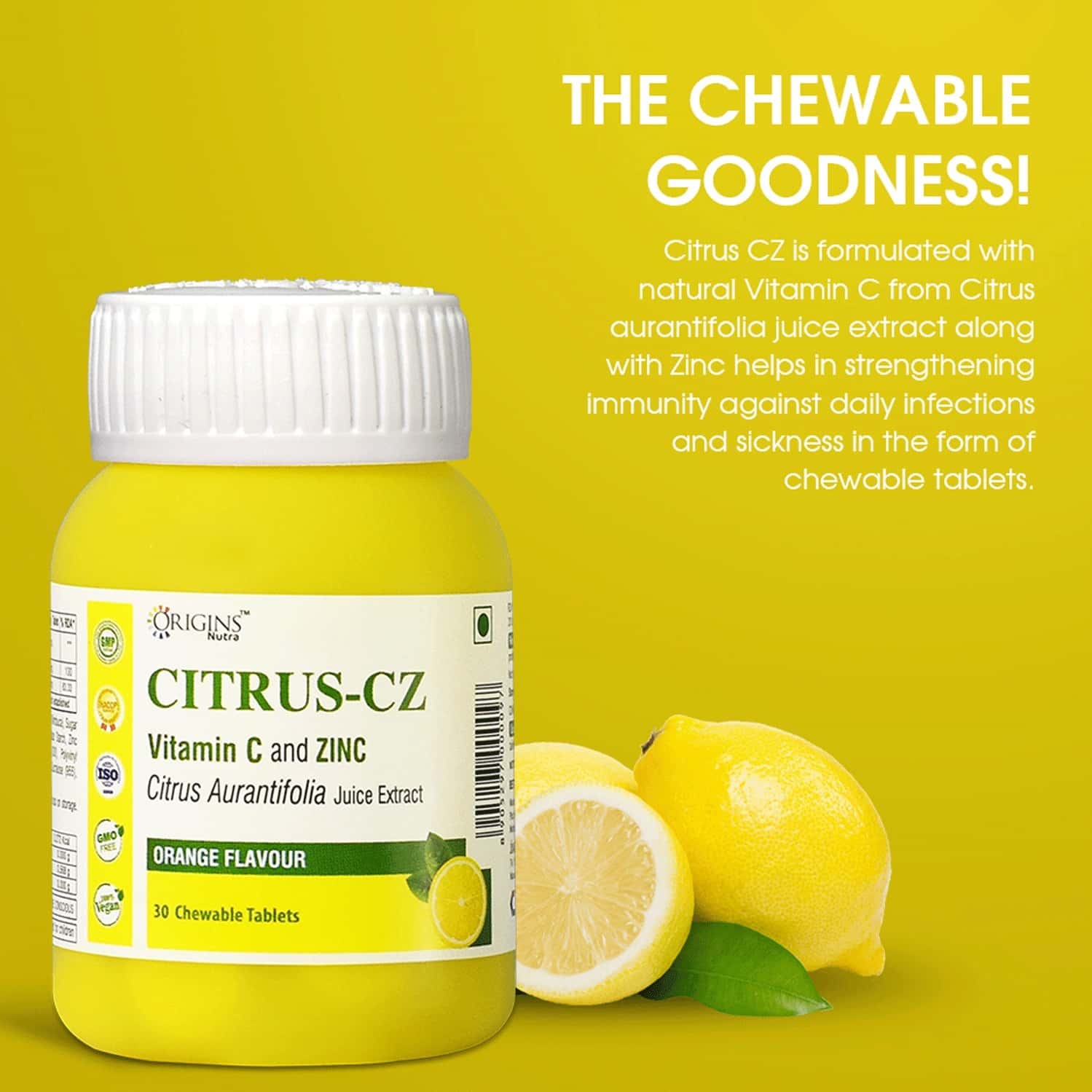 Buy ORIGINS NUTRA CITRUS-CZ VITAMIN C & ZINC - 30 CHEWABLE TABLETS ...